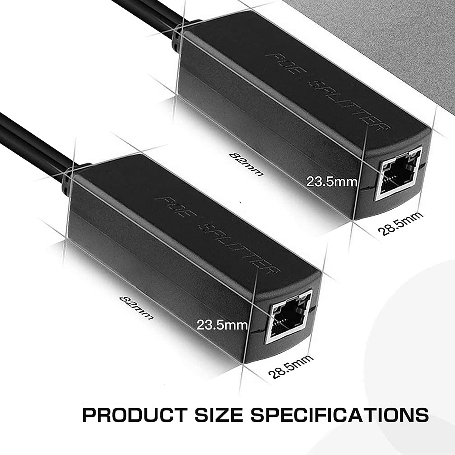 10Gtek 1.25G PoE Splitter Cable, 10/100/1000Mbps, 802.3af/at, 48V to 12V, 100 Meters Link