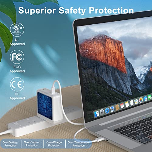 100W USB C Mac Book Pro Charger - SZPOWER Type C Fast Charger Power Adapter Compatible with MacBook Pro 16, 15, 14, 13 Inch, MacBook Air 13 Inch iPad Pro, 7.2ft USB C Cable