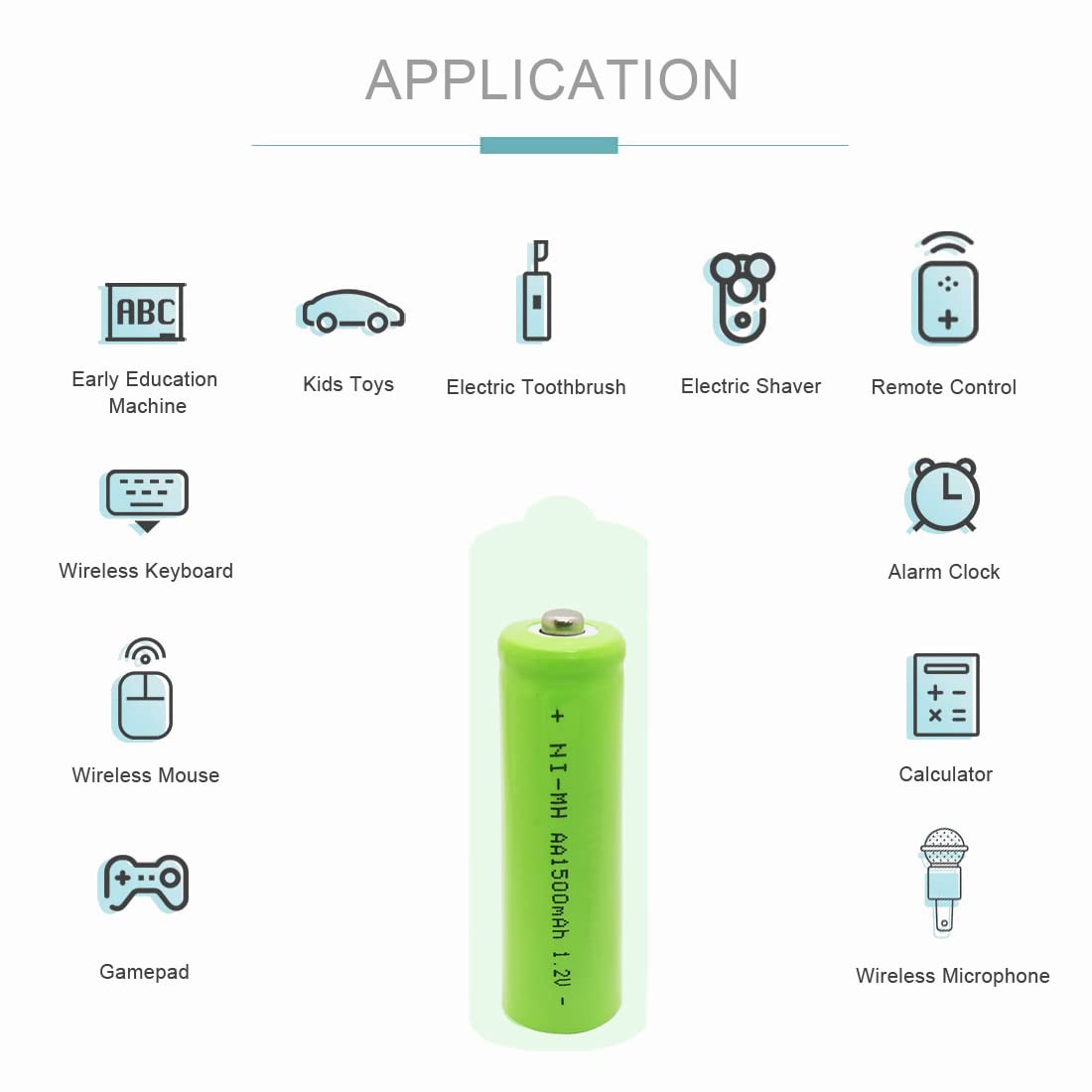 STEPMAX (3 Pack Ni-Mh AA 1500mAh 1.2v Rechargeable Battery for Solar Lights,Garden Light,Toys, Remote Control, Mouse