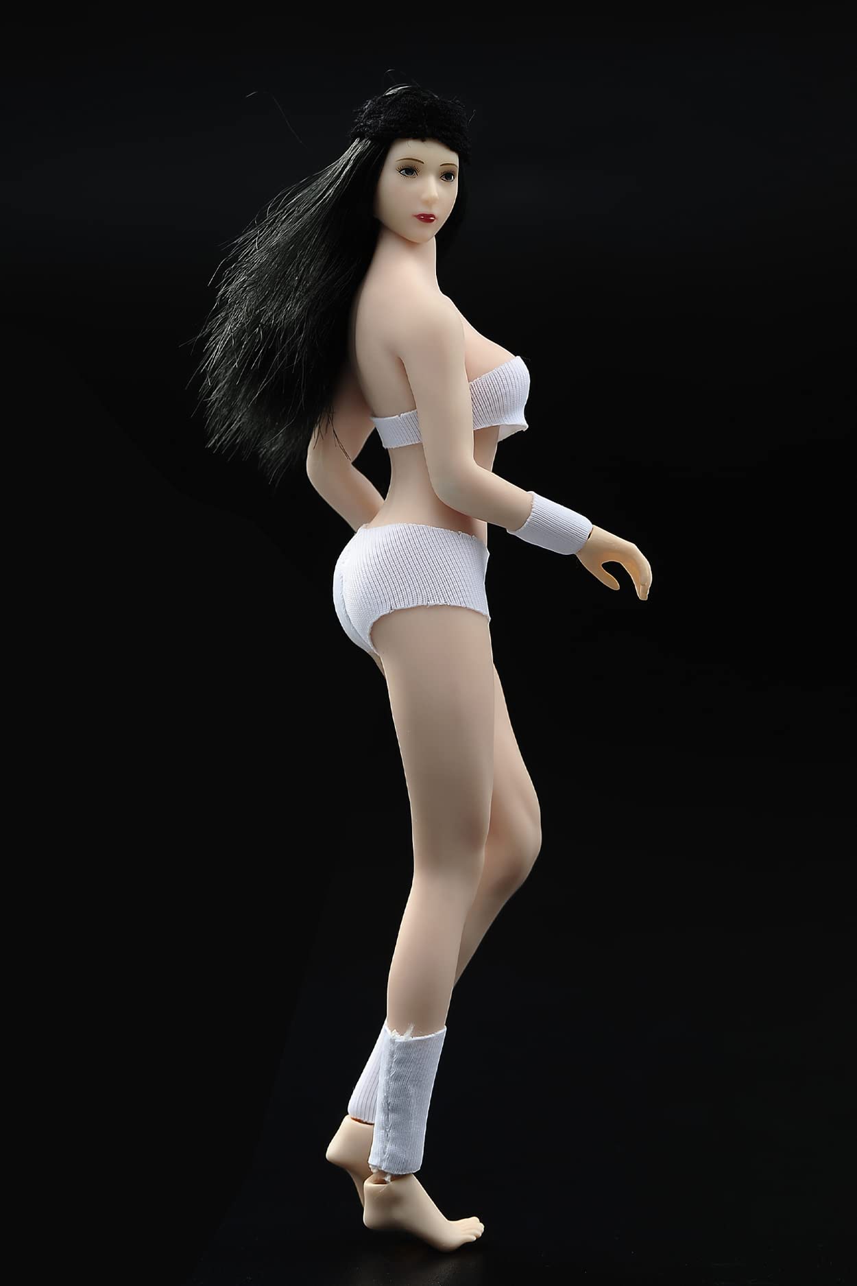 1/12 Scale Female Seamless Super Flexible Action Figure Body with Head Sculpt White Skin 6inch Model Full Set Dolls Toys (T01A)