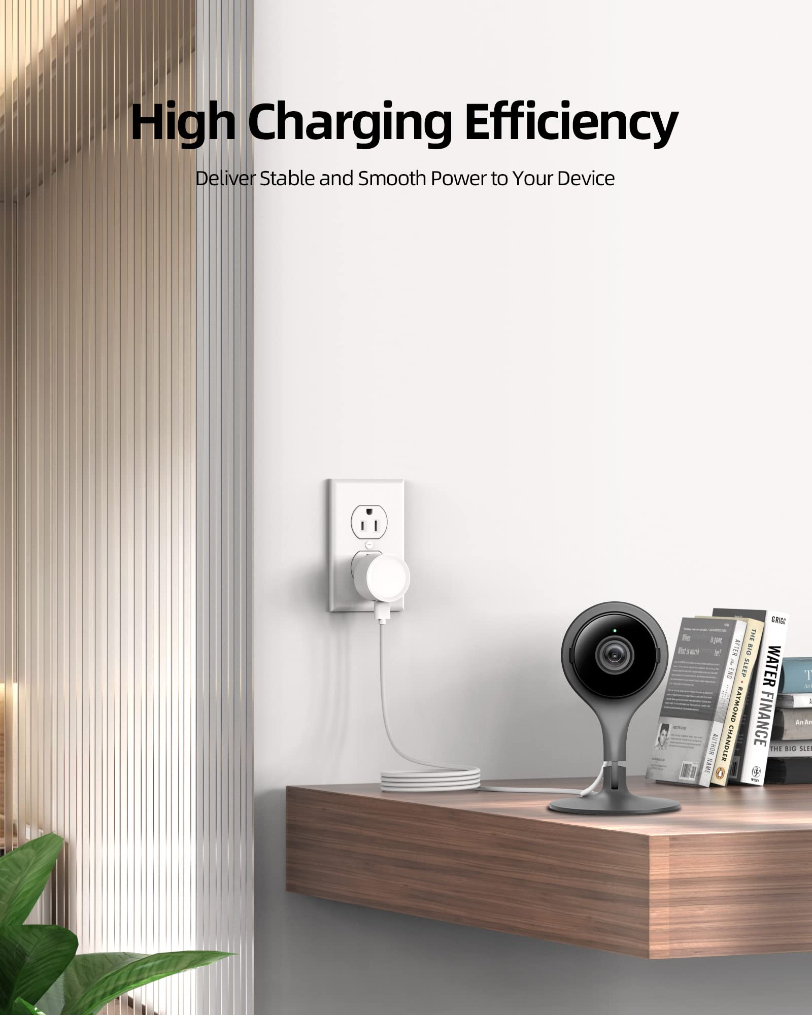 10W Micro USB Power Cord Fit for Google Nest Cam Indoor Power Cord Charger Adapter Supply (Not Fit for USB C)