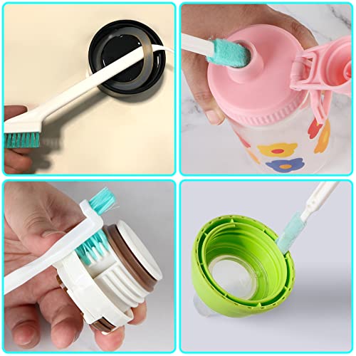 18 Pcs Small Household Cleaning Brushes by ELEMGULY,Deep Detail Crevice Brush Set for Hole, Gap, Corner, Space, Micro Crevice Scrub Cleaner Tool for Bottle, Keyboard, Window, Door Track,2 Sets