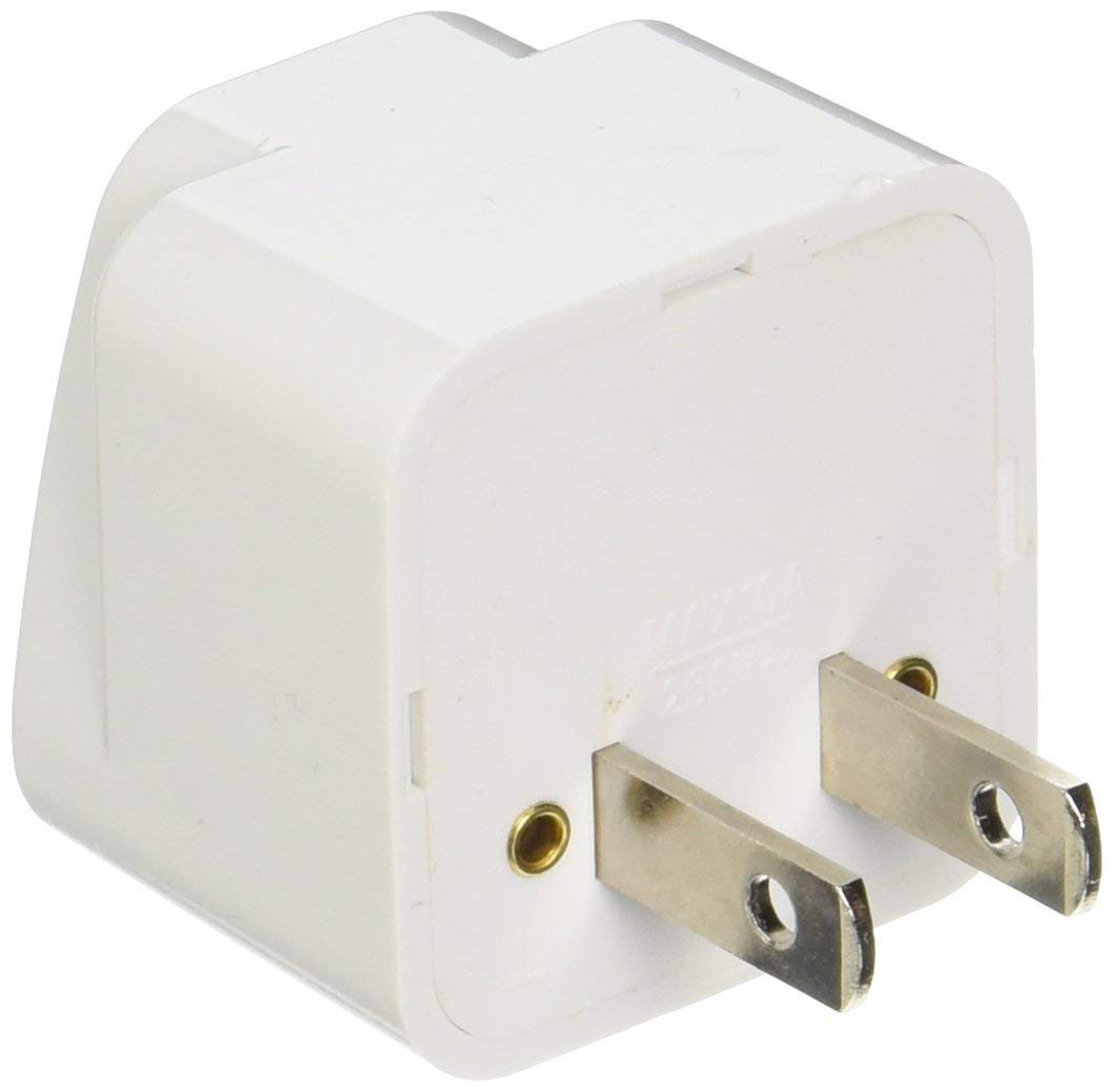 2 Pack Universal Power Travel Plug Adapter Converting from EU/UK/CN/AU to USA FR DE BE CZ SE NZ DK NL to US CA CN Wall Outlet Power Charger Converter 2 PIN 10A European to American Europe Asia