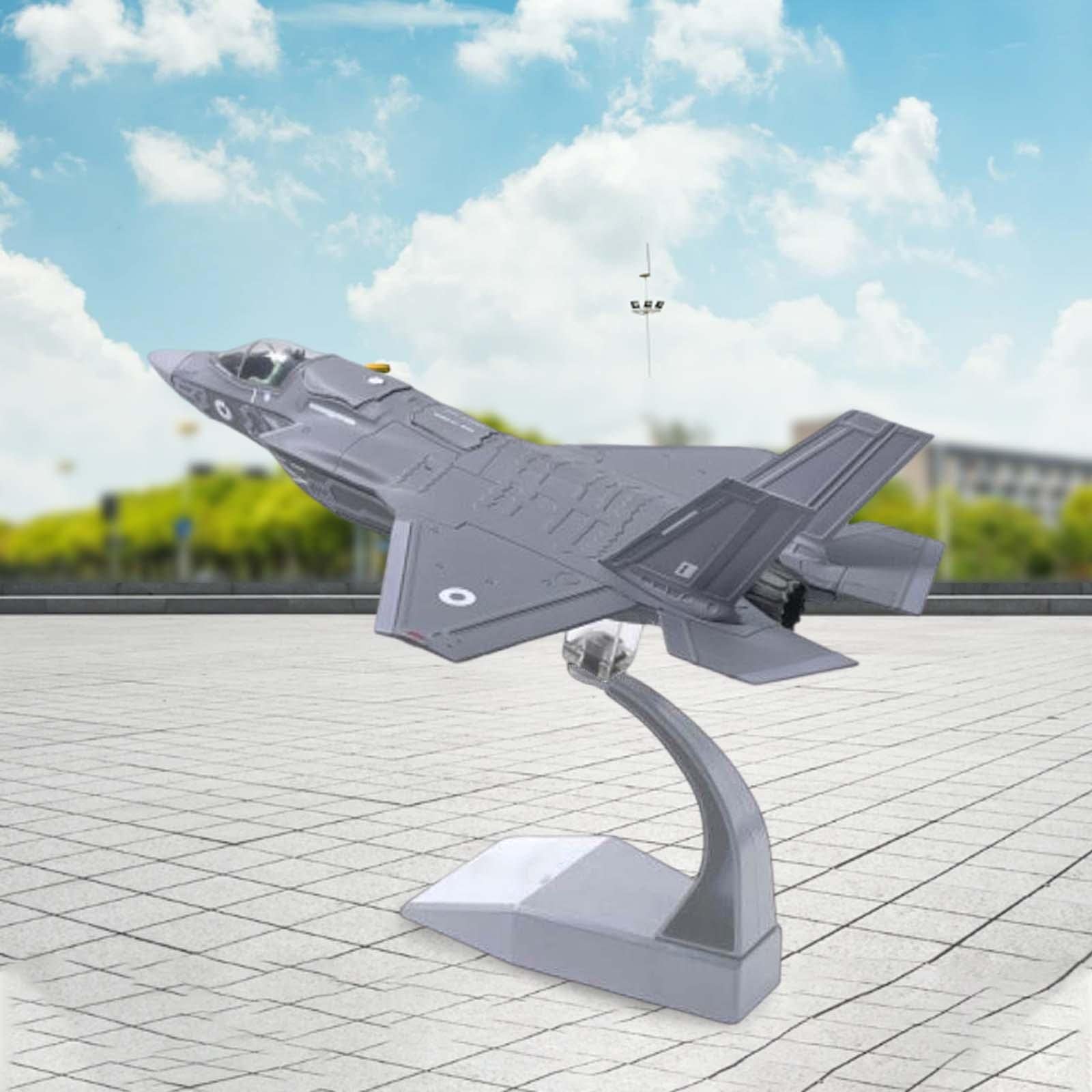 1:72 Scale F35 Plane Model with Display Stand, Metal Warplane Aircraft Fighter Toy for Desktop Shelf Decoration Collection