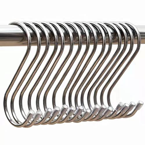 10 Pack S Shaped Hooks Gardening Tools 5.5 inch Heavy-Duty Stainless Steel Hooks Hanging Hanger Bearing Up to 30 KG, Plants, Kitchen Pots and Pans,Shower Curtain -Large Size