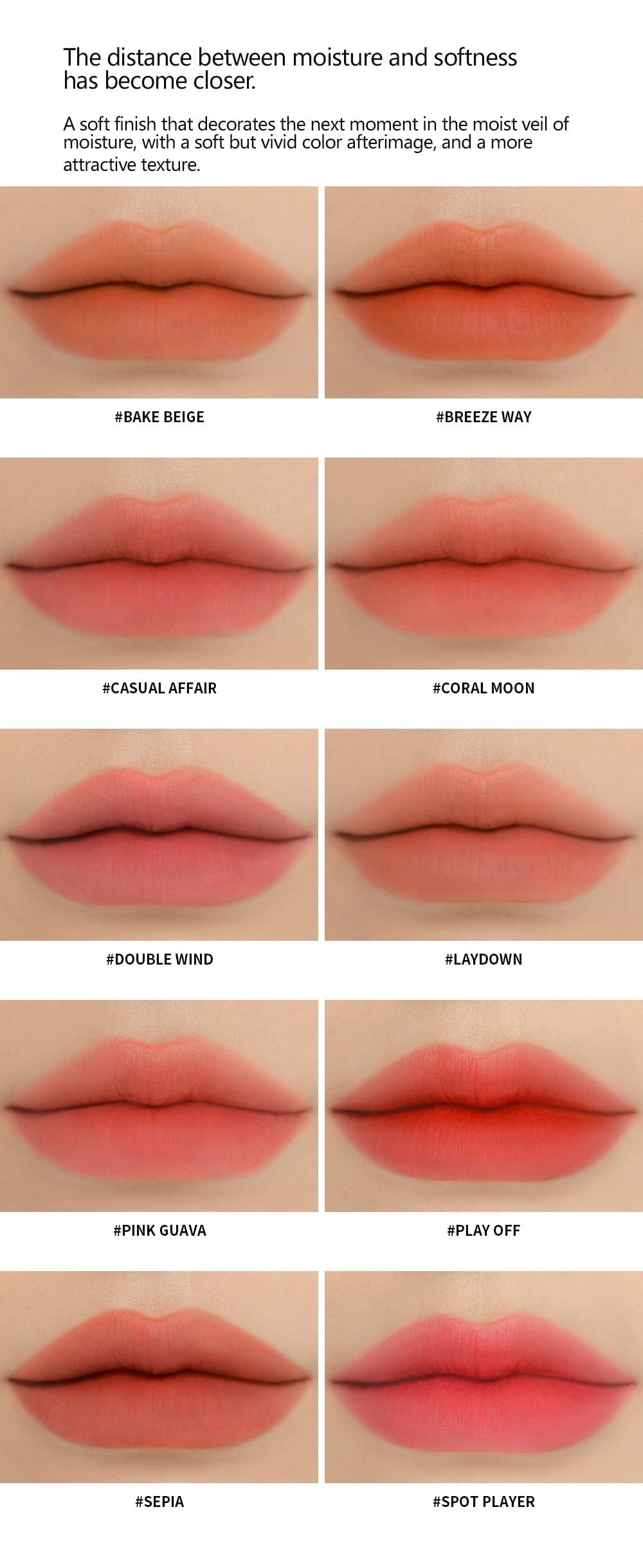 3CE BLUR WATER TINT(4.6g) soft lip with less smear with a blurry finish (#PINK GUAVA) with sun cream(1ml*3ea) with sun cream(1ml*3ea)