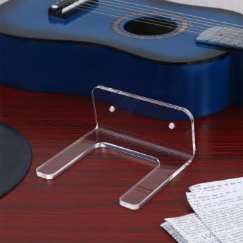 1 Set Guitar Hanger Hook Clear Acrylic Guitar Wall Mount Bracket Holder Stand with Screw for Electric Acoustic Guitar Ukulele Accessory