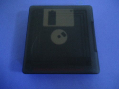 10 (TEN) - 3.5" FLOPPY PC MAC DISK DISC STORAGE PORTABLE MINI CASE HOLDER - Holds 4 Floppy Disks / Diskettes - GREY