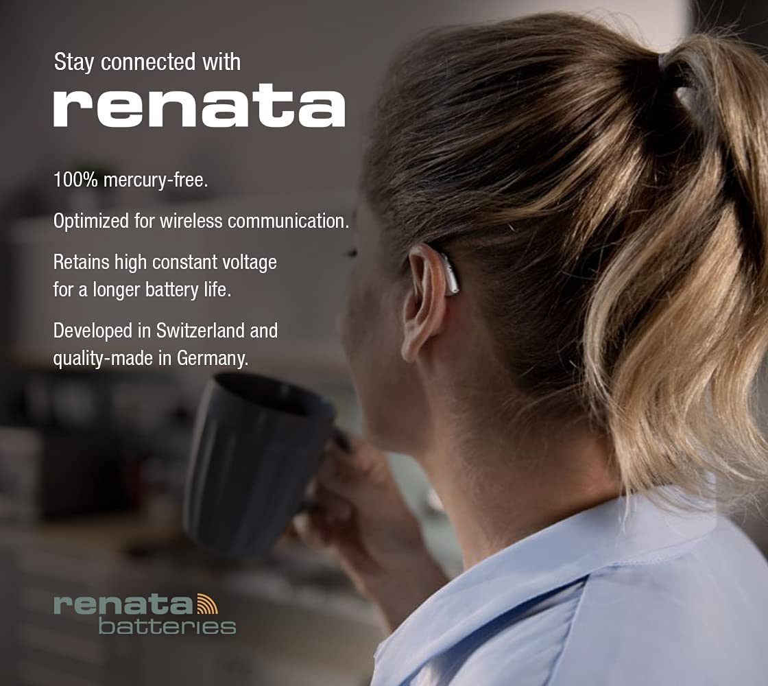 10 Packs (60 Batteries) Renata Swiss Made Size 13 Batteries