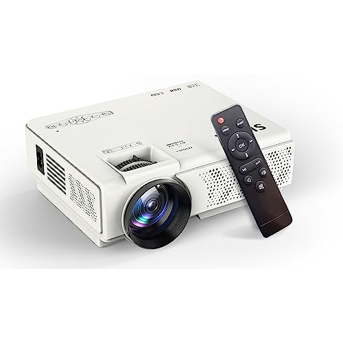 1080P Native Full HD Projector, 4.1" LCD,2023 New Projector, 15000 Lumens Multimedia Home Theater Video Projector, Compatible 1080P HDMI, USB, VGA, AV, Smartphone, Pad, TV Box, Laptop (Classic,SV08)