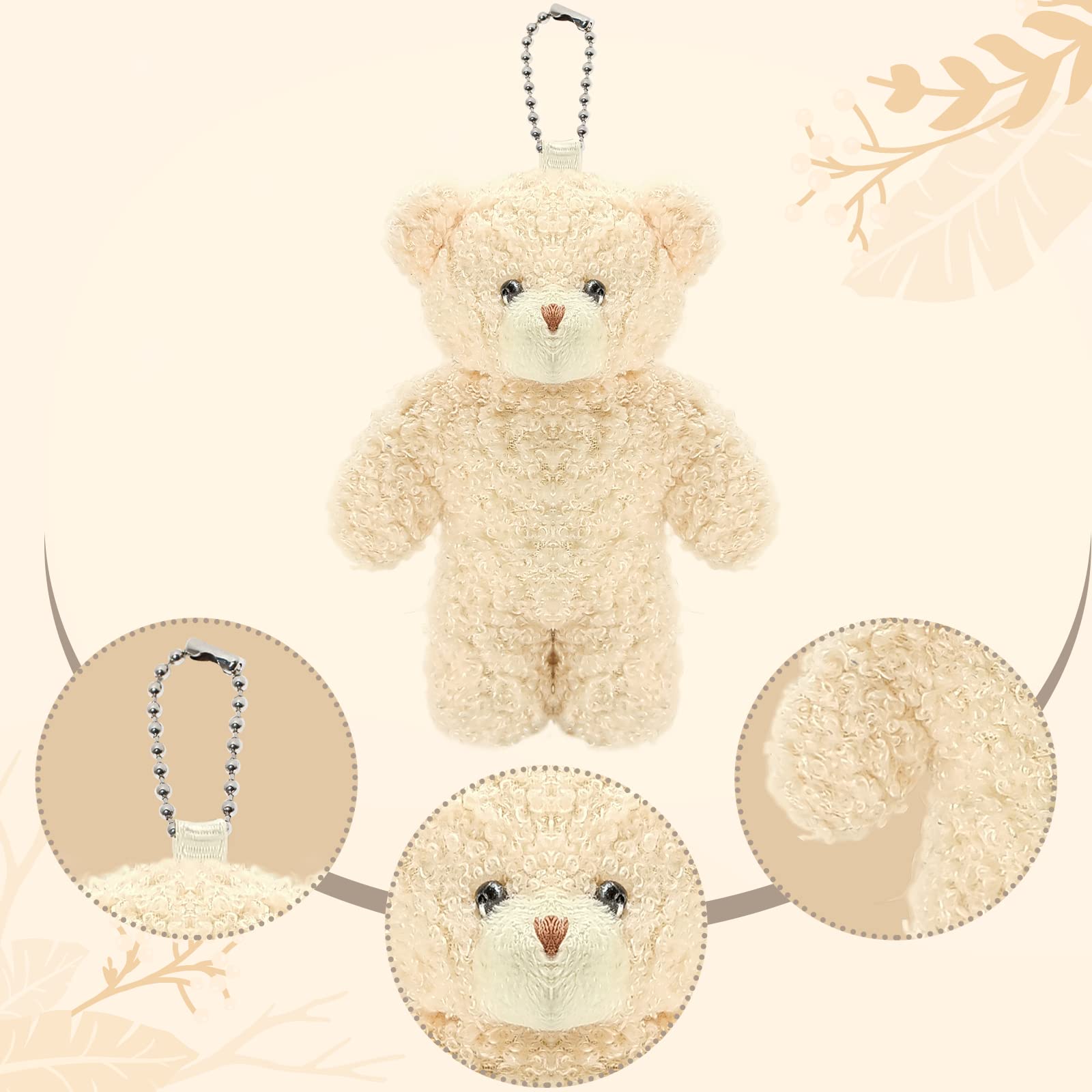 12 Pack Brown Mini Teddy Bears , 4.7 inch Tiny Soft Stuffed Teddy Bear, Small Plush Bears Bulk for Birthday Party Decor Valentine's Day Gift Graduation Party Favors Bag DIY Keychain Crafts