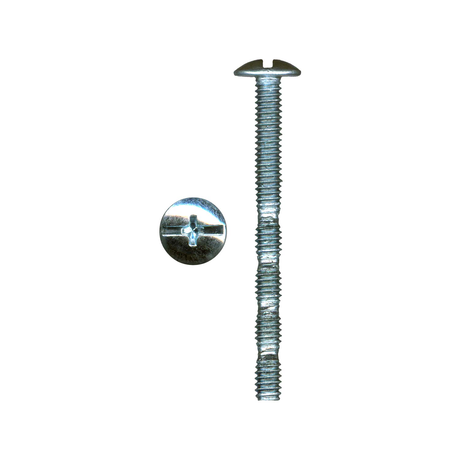 100 Pack of Rok Hardware #8 x 1-3/4" Slotted Machine Thread Phillips Break Away Long Truss Head Screws