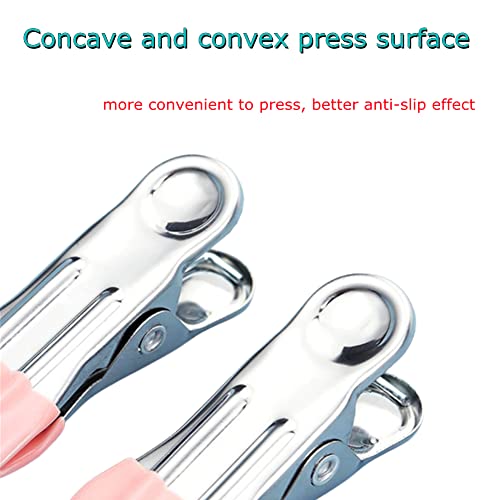 10 Pack Stainless Steel Clothespins Heavy Duty Towel Clamps Utility Clips for Clothes,Socks,Food Package,Chips Bag,Grey