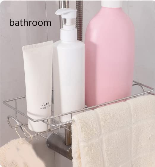 2 Piece Stainless Steel Faucet Rack, Hanging Adjustable Height for Kitchen Sink, Suitable for Kitchen Sink, Bathroom Sink Storage Rack, can be Placed Sponge, Brush, soap, Bath Ball, Shampoo etc