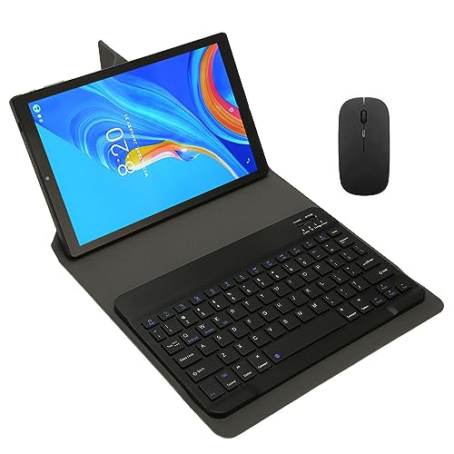 10.1 Inch 2 in 1 Tablet12, Deca Core CPU, 6GB RAM 128GB ROM, HD Touchscreen, Dual Speakers,Certified, Perfect for Office & Entertainment (US Plug)