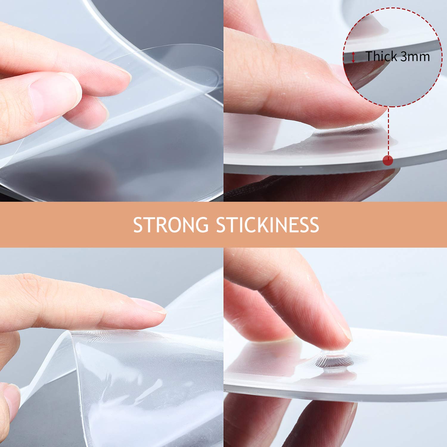 12 Pieces Reusable Silicone Chest Pads Patch Silicone Neck Forehead Cleavage Eye Pad Set for Women Girls