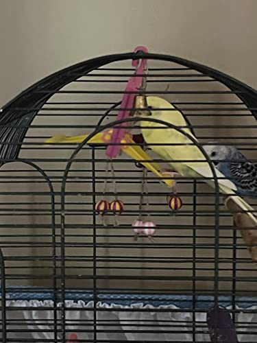 2 Bird Cage Mirrored Swing Perch Toys lot of 2