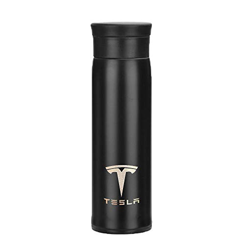 18oz Car Logo Travel Mugs & Tumblers Vacuum Insulated Stainless Steel Thermal Bottle Fashion Sport Thermal Cup for Hot or Cold Drink Coffee Or Tea (fit tesla)