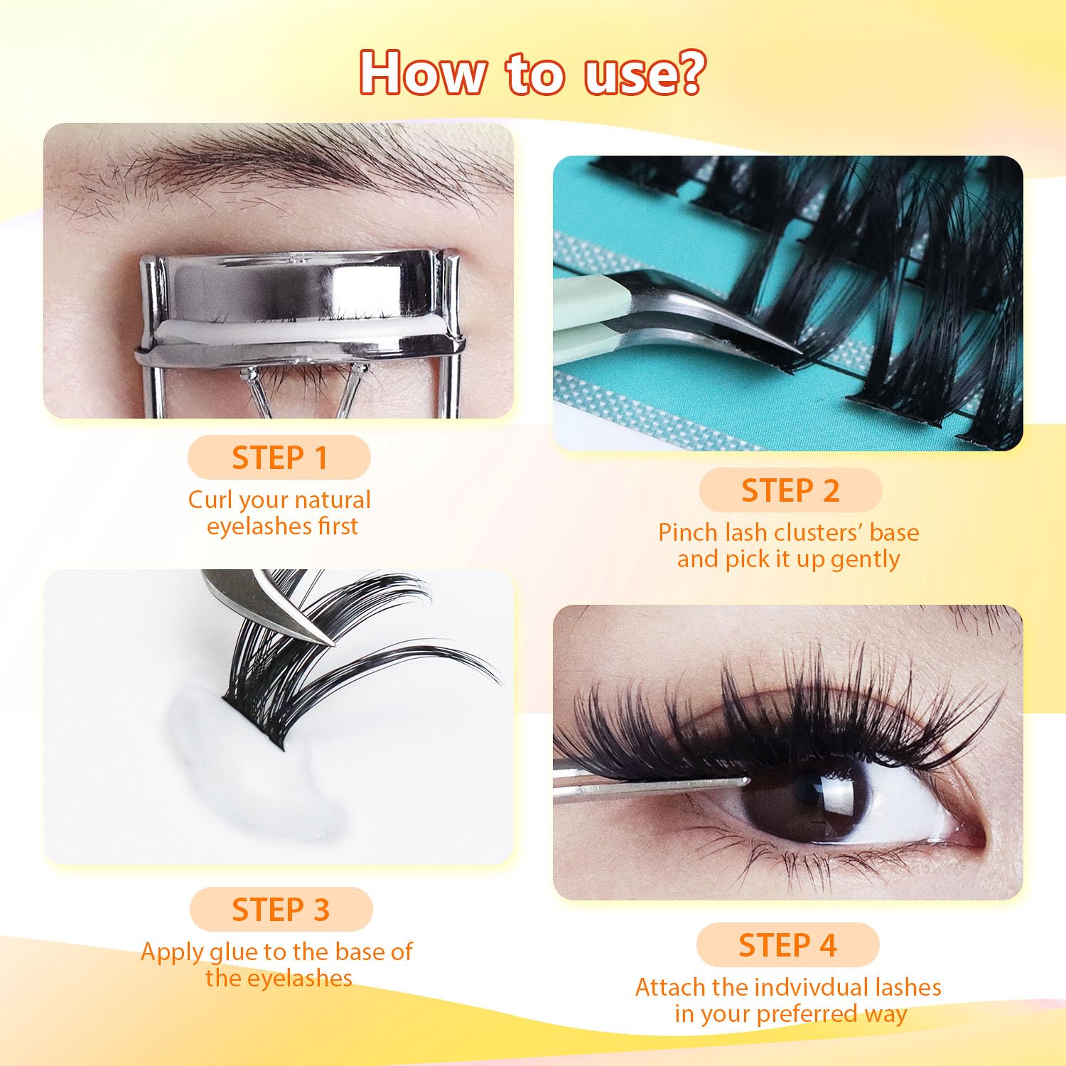 10Rows,Large Pack Grafting Mixed 10-12-14-16mm/14-16-18mm/12-14-16mm Wide Stem Cluster Eyelashes D Curl Individual False Eyelashes Home DIY Eye Lashes Extensions (mixed 10-12-14-16mm)
