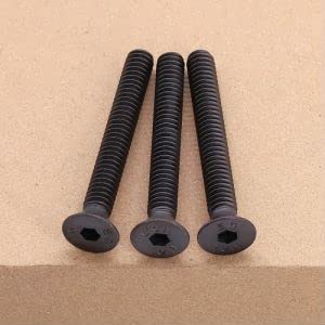 1/4-20 x 1-1/2" (20 PCS) Flat Head Socket Cap Screws, Black Oxide Finish, Hexagon Socket Countersunk Head Cap Screws, 10.9 Grade Alloy Steel, Full Thread, Coarse Thread, ASME/ANSI B18.3-8