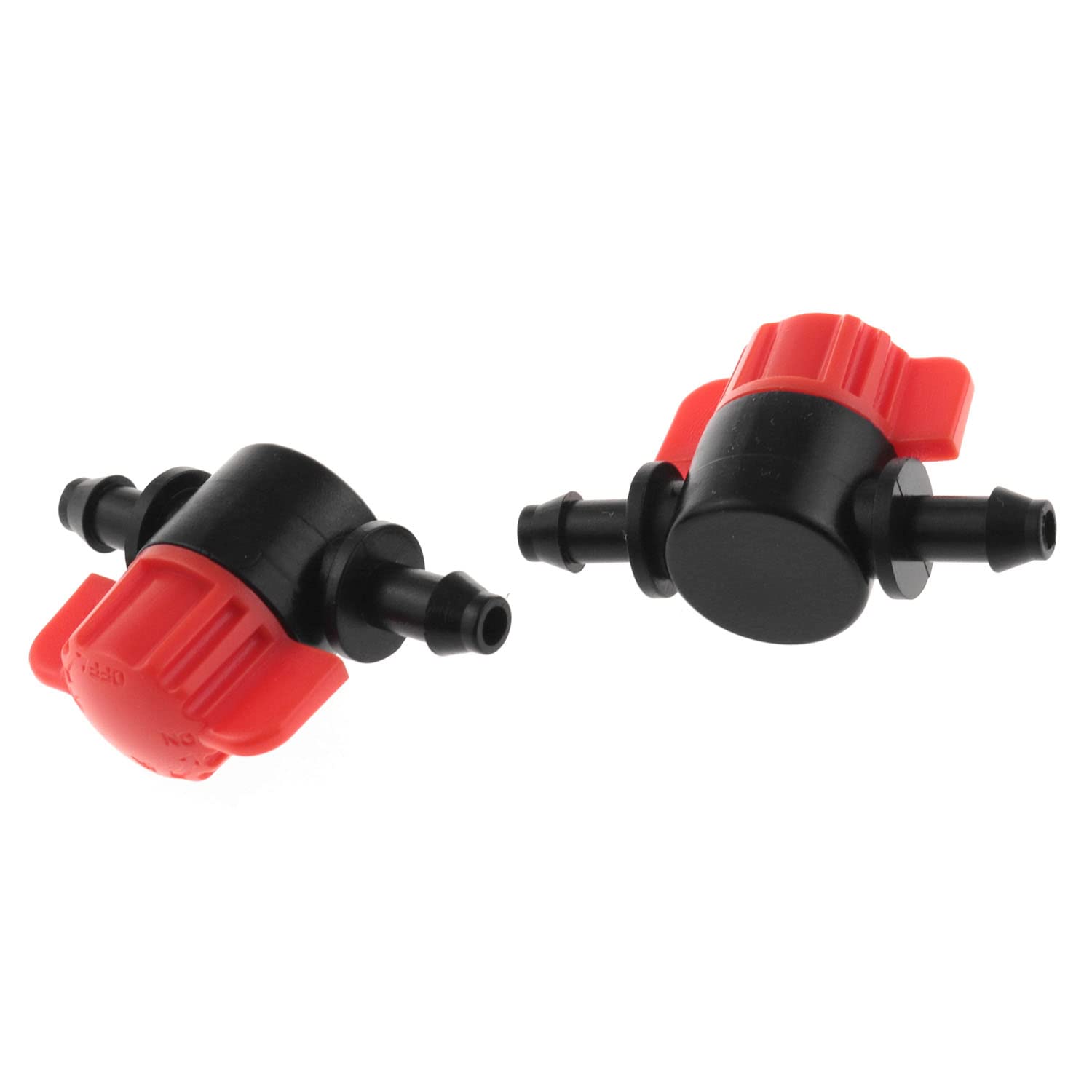 1/4 Inch Barb Shut-Off Valve DGZZI 12PCS Black Plastic Universal Drip Irrigation Tubing Coupling Valves for 1/4" Tubing, Drip Irrigation Switch