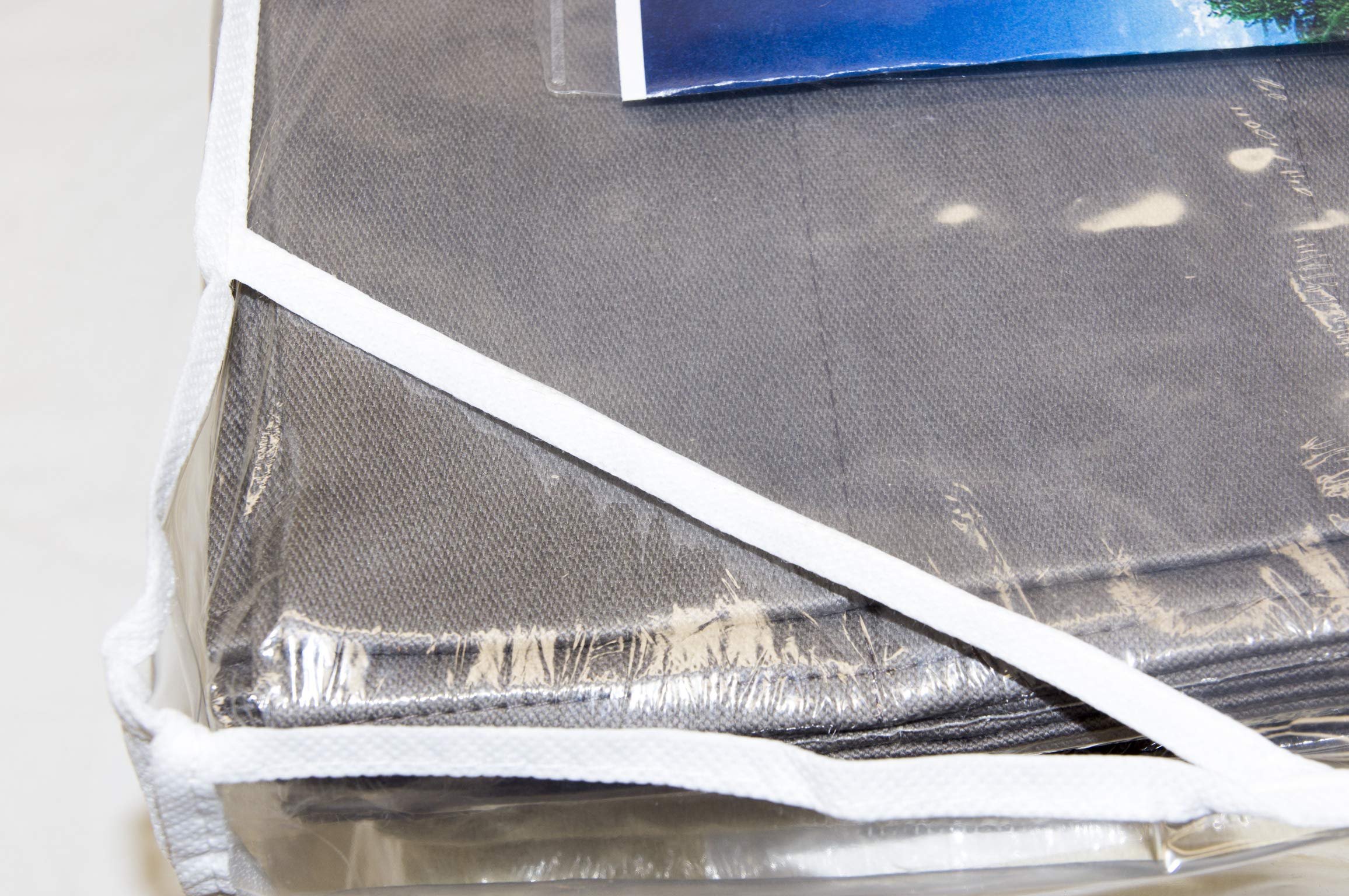 10-Pack Clear Vinyl Zippered Comforter Storage Bags 13 x 19.5 x 6.5 Inch with 9 x 9 Insert Pocket and Display Cutout