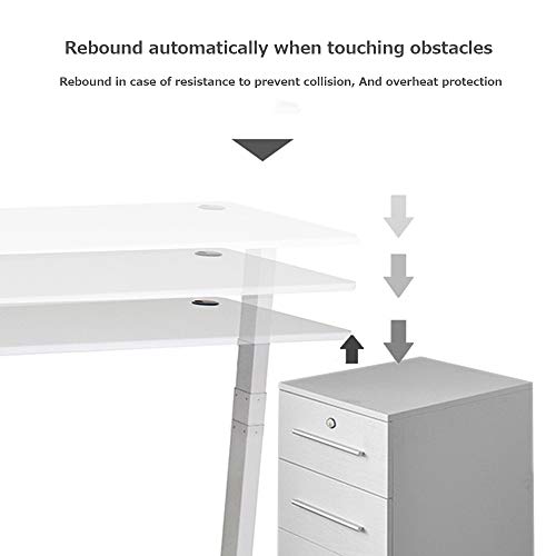 Bookshelf Height-Adjustable Standing Desk Base, Heavy-Duty Steel Desk Frame, Electric Lifting Table with Control Panel and Anti-Collision Protection, for Home Office