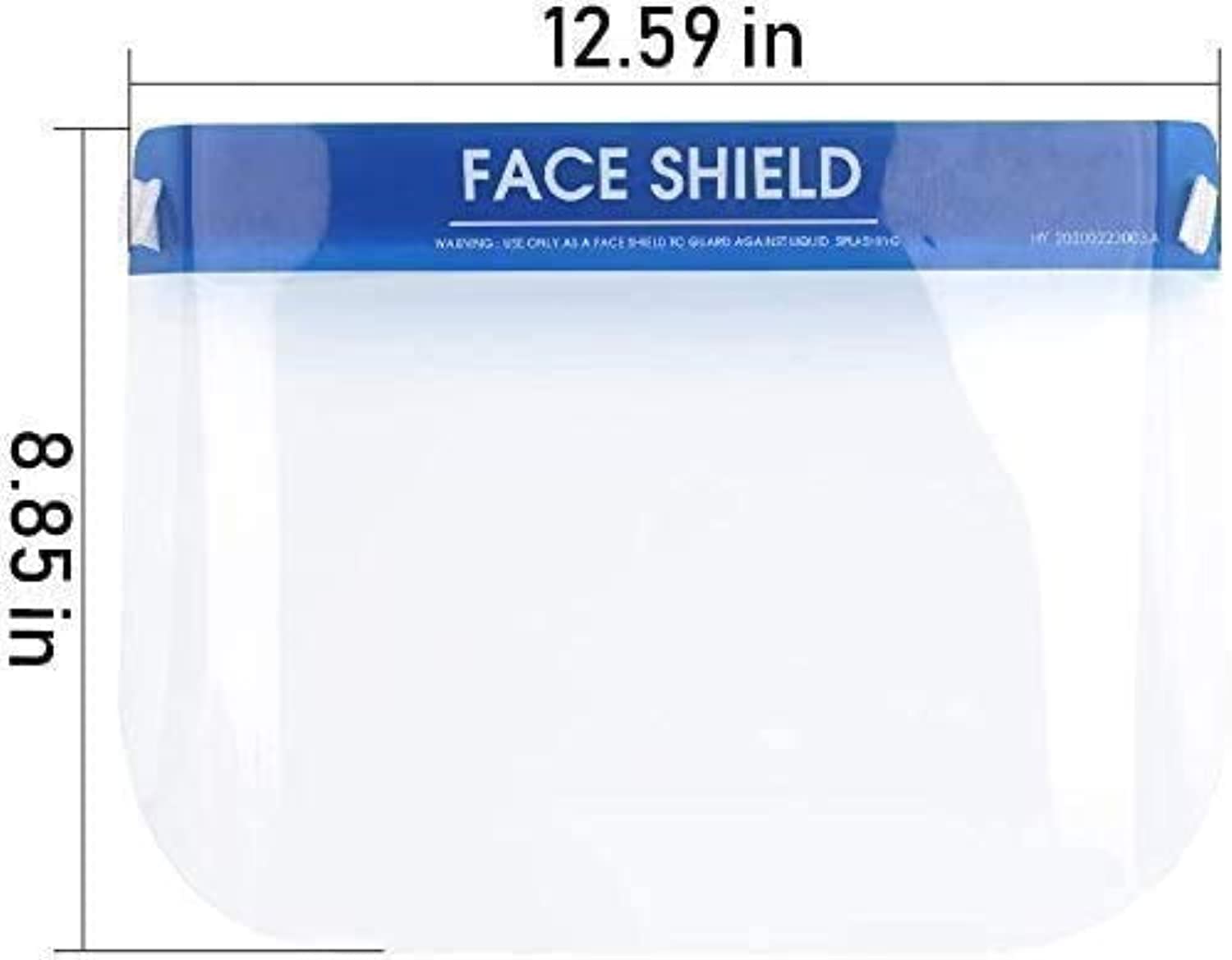 10 Pack Safety Face Shield, All-Round Protection Headband with Clear Anti-Fog Lens, Lightweight Transparent Shield with Stretchy Elastic Band (10)