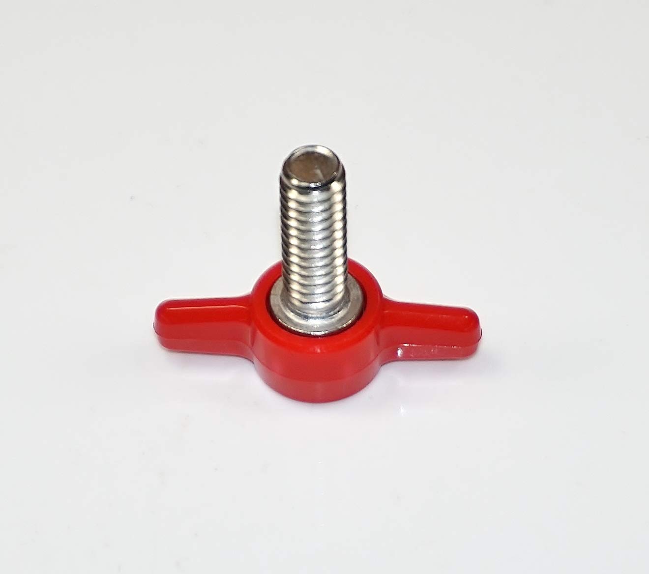 1/4"-20 x 3/4" Thumb Screws SS with Tee/Wing Butterfly Knob Thumb Screws (12) Red