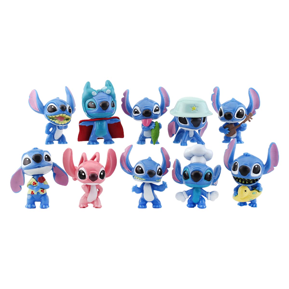 10 PCS Lilo and Stitch cake topper children's birthday party cake decoration Lilo and Stitch theme party supplies