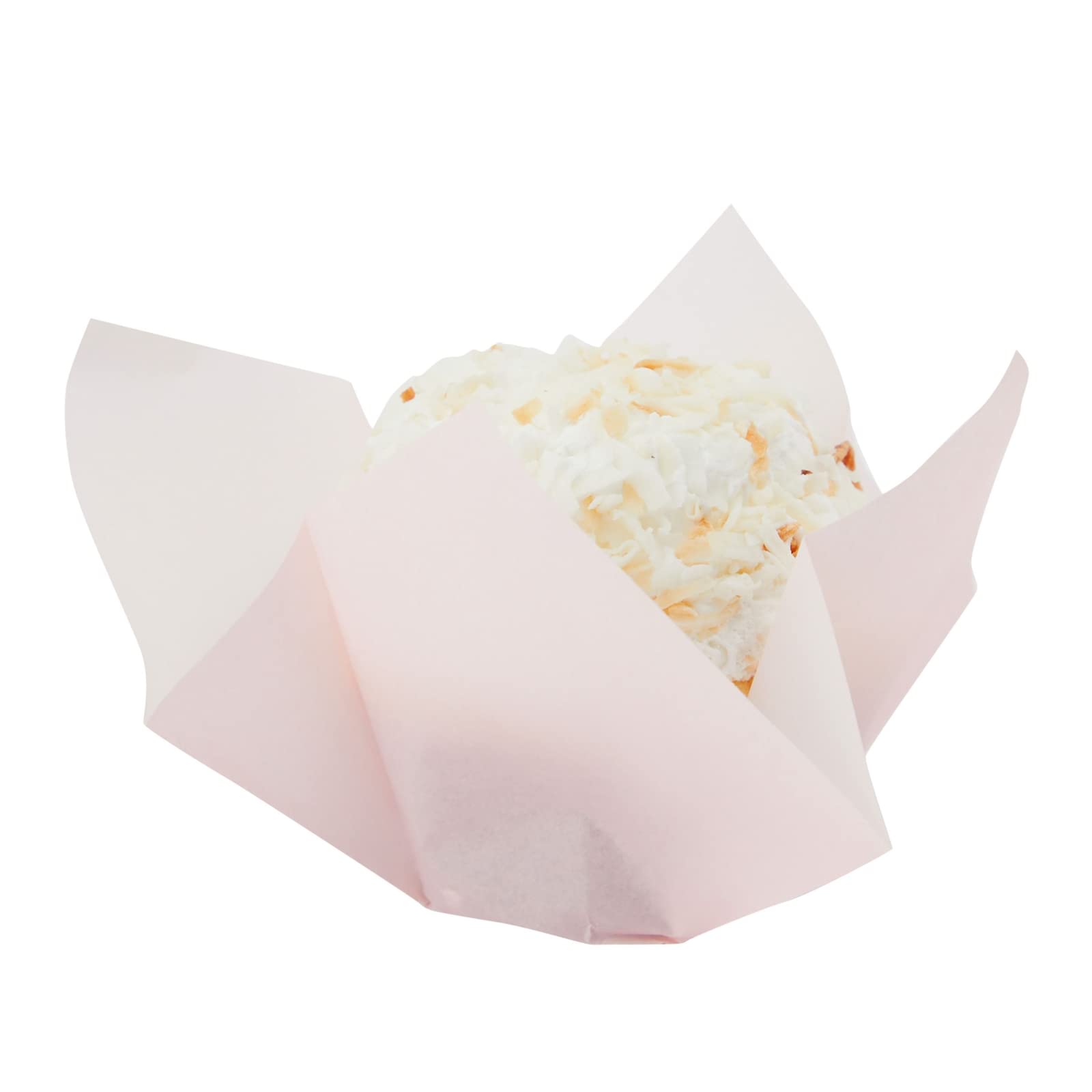 100 Pack Tulip Pink Cupcake Liners, Medium Baking Cups, and Muffin Wrappers, Perfect for Birthday Parties, Weddings, Baby Showers, Bakeries, Catering, Restaurants