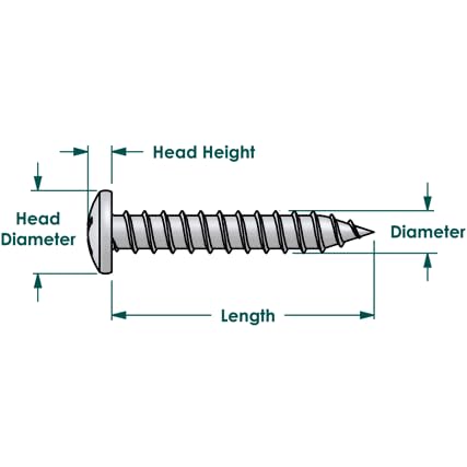 100 Qty #8 x 1-1/2" Zinc Phillips Pan Head Wood Screws (BCP382)