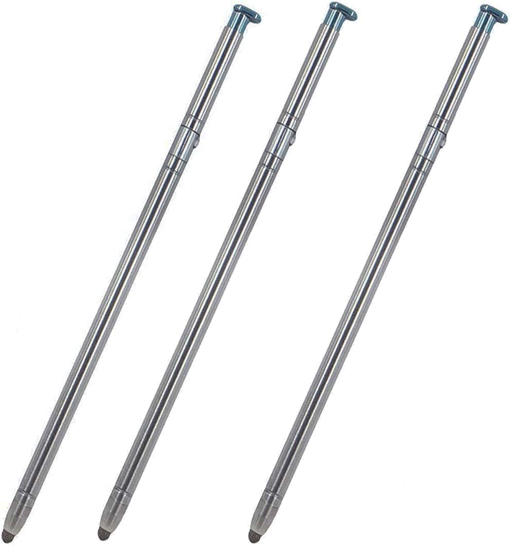 3 Pack LCD Touch Screen Stylus Pen Replacement Parts for LG Stylo 6,Stylo 6 Plus,Boost AT&T TracFone Verizon Xfinity T-Mobile Sprint Cricket (Holographic White)