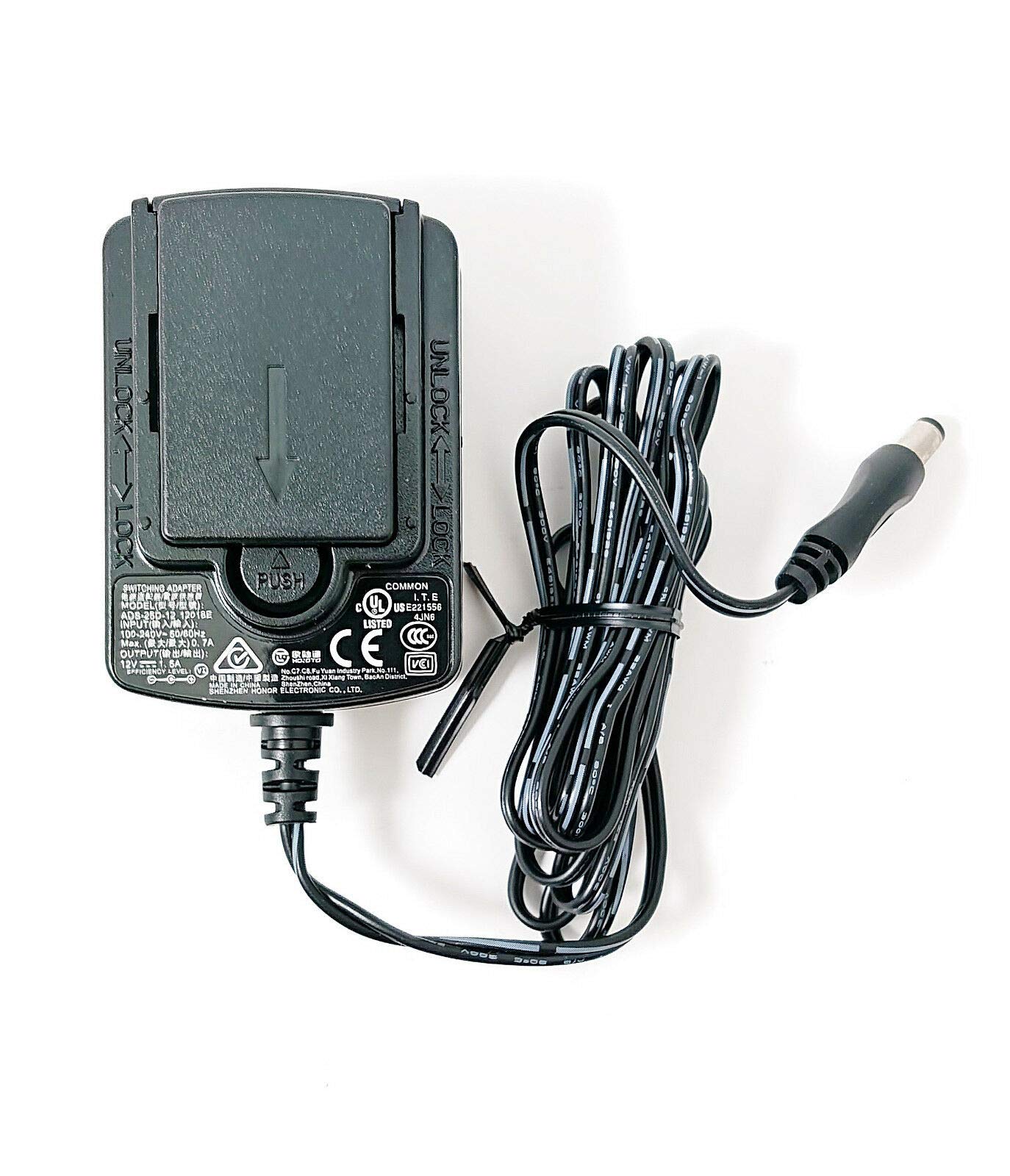 12V 1.5A ADS-25D-12 12018E Honor Electronic AC Adapter Power Supply Switching Adapter w/US UK AU EU KR JP Plugs for Seagate WD Samsung External Hard Drive