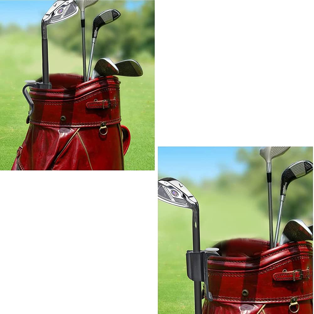 10 Pack Golf Club Bag Clips on Putter Clamp Holder Organizer Durable Plastic Black Putting Clip Golf Accessories