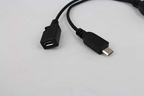 2 Pack OTG Cable Replacement for Fire Stick 4K, Compatible Samsung Galaxy, Amazon Fire TV, Compatible with LG HTC Android Phone Tablet Micro USB Host with Micro USB Power
