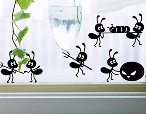 Adam Victor Cartoon Ants on The Wall Removable Creative 3D Fun Wall Decals Kids Room Wall Decorations Art Décor Stickers Nursery Décor 3D DIY PVC Art Decal Bathroom Sticker