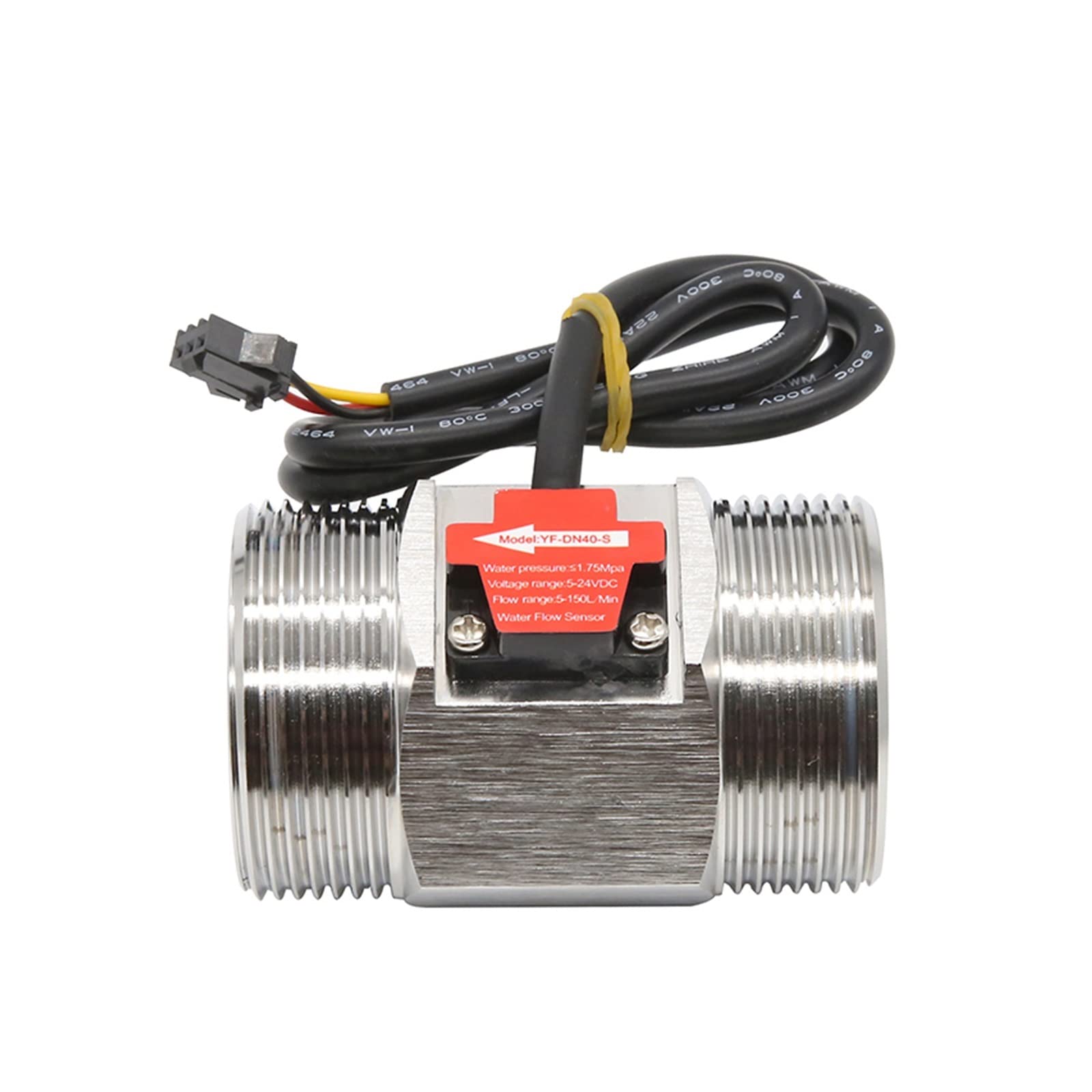 1/2" 3/4" 1" 1-1/2" 2" Water Flow Sensor 1.75MPa Sensor Turbine Flowmeter DC5~24V Used to Measure The Flow of The Medium (Size : 1/2")