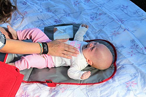 NursElet Baby Diaper Changing Pad, Portable Built-in Pockets Diaper Changing Mat, Compact Wristlet Diaper Clutch, Infant and Toddler Waterproof Diaper Change Pad, Must Have Baby Essential (Black)