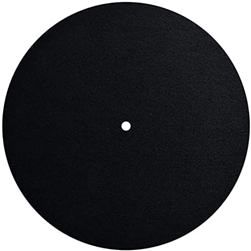 10 inch Turntable Mat 3mm Slipmat for Vinyl LP Record Players High-Fidelity Audiophile Acoustic Sound Support, Black