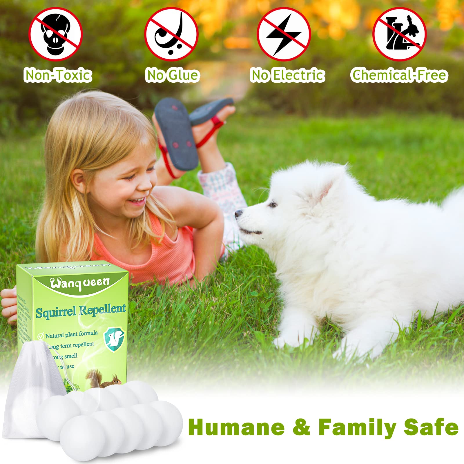 10 Pack Squirrel Repellent, Mouse Repellent for Car Engines, Peppermint Oil Squirrel Deterrent Pest Control Yard, Outdoor