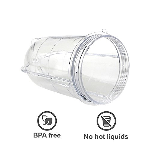 2 PCS Replacement Cups For Magic Bullet Replacement Parts 16OZ Blender Cups Jar compatible with 250W Magic Bullet MB1001 Series Juicer Mixer