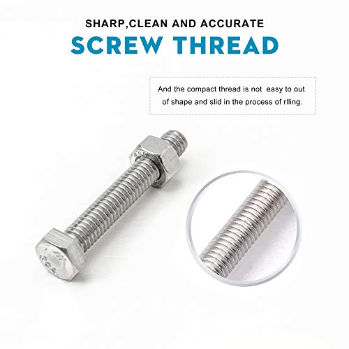 150PCS M5 Hex Head Cap Screws Bolts and Nuts Assortment Set,304 Stainless Steel Fasteners Bolts Kit with Combination Box,10/16/20/25/30mm Length