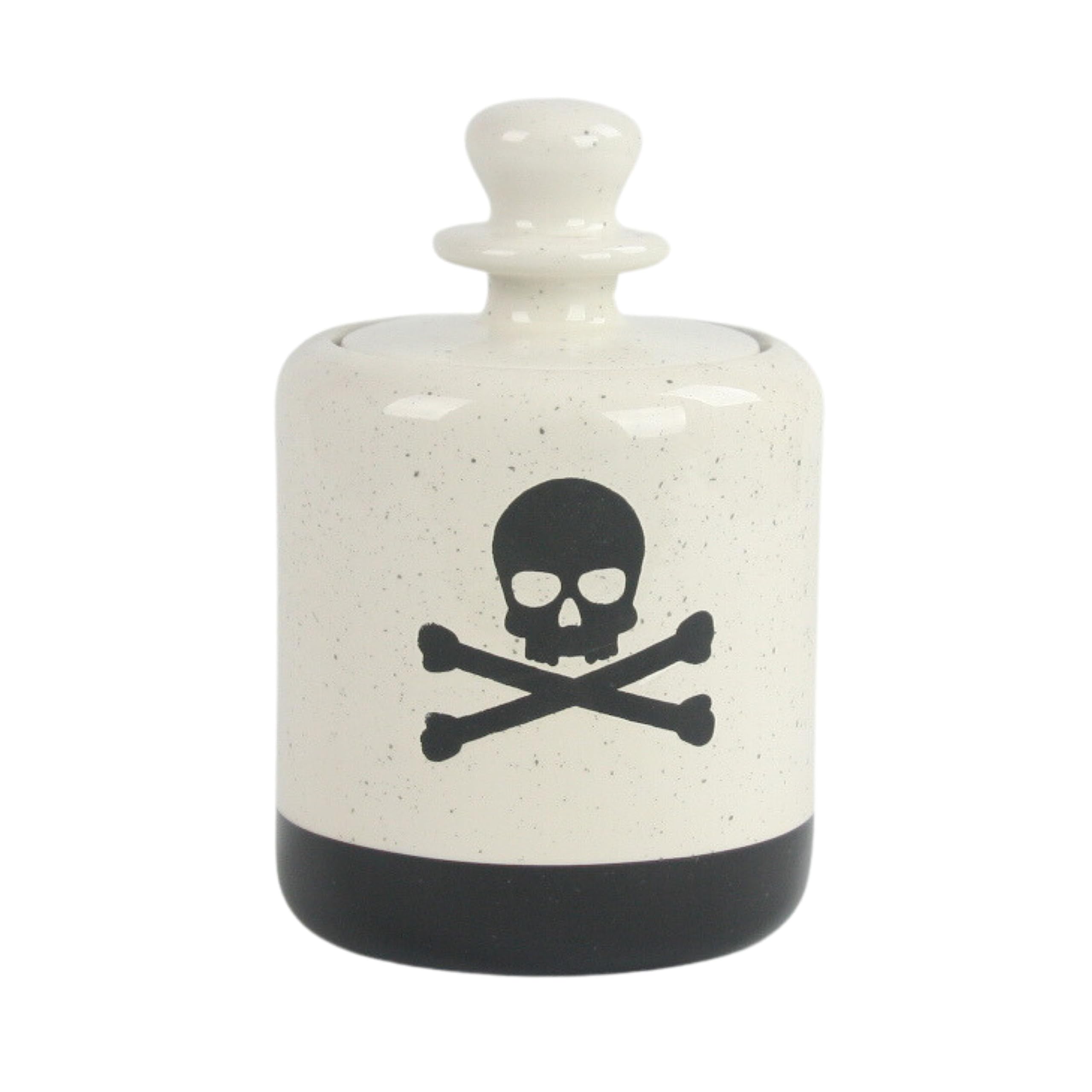 10 Strawberry Street Halloween Poison Bottle Ceramic Cookie Jar/Canister, Set of 2, Black/White