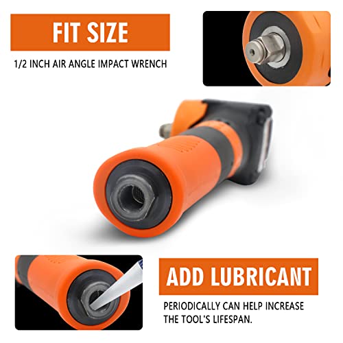 1/2 inch Air Angle Impact Wrench,WORKPAD 370 FT-LB 9.78cm Long Handle Air Impact Wrench