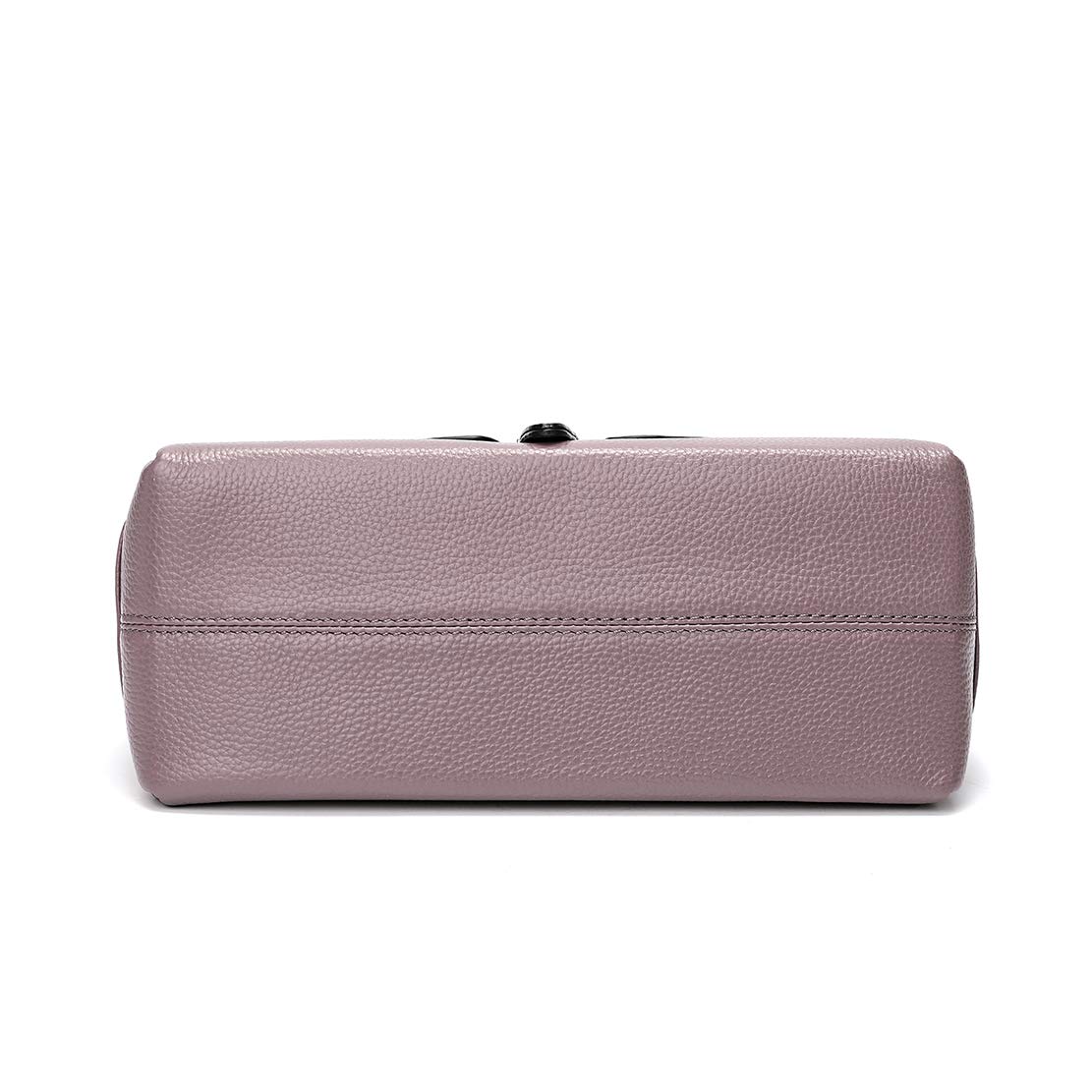 100% Women genuine leather small shoulder bag purse soft full grain leather middle aged lady crossbody bag handbag (Purple)