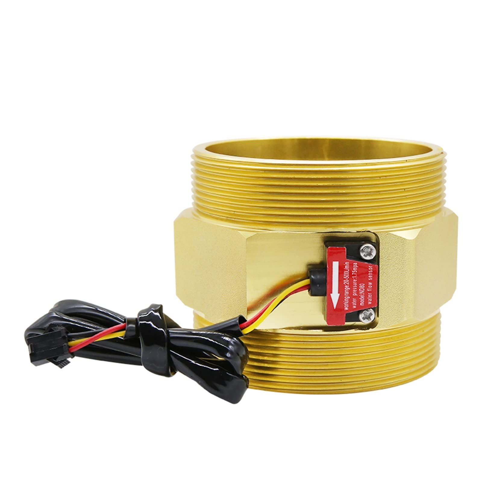 1/2" 3/4" 1" 3" Water Flow Sensor Brass 1.75MPa Sensor Turbine Flowmeter DC5~18V Used to Measure The Flow of The Medium (Size : 1/2")