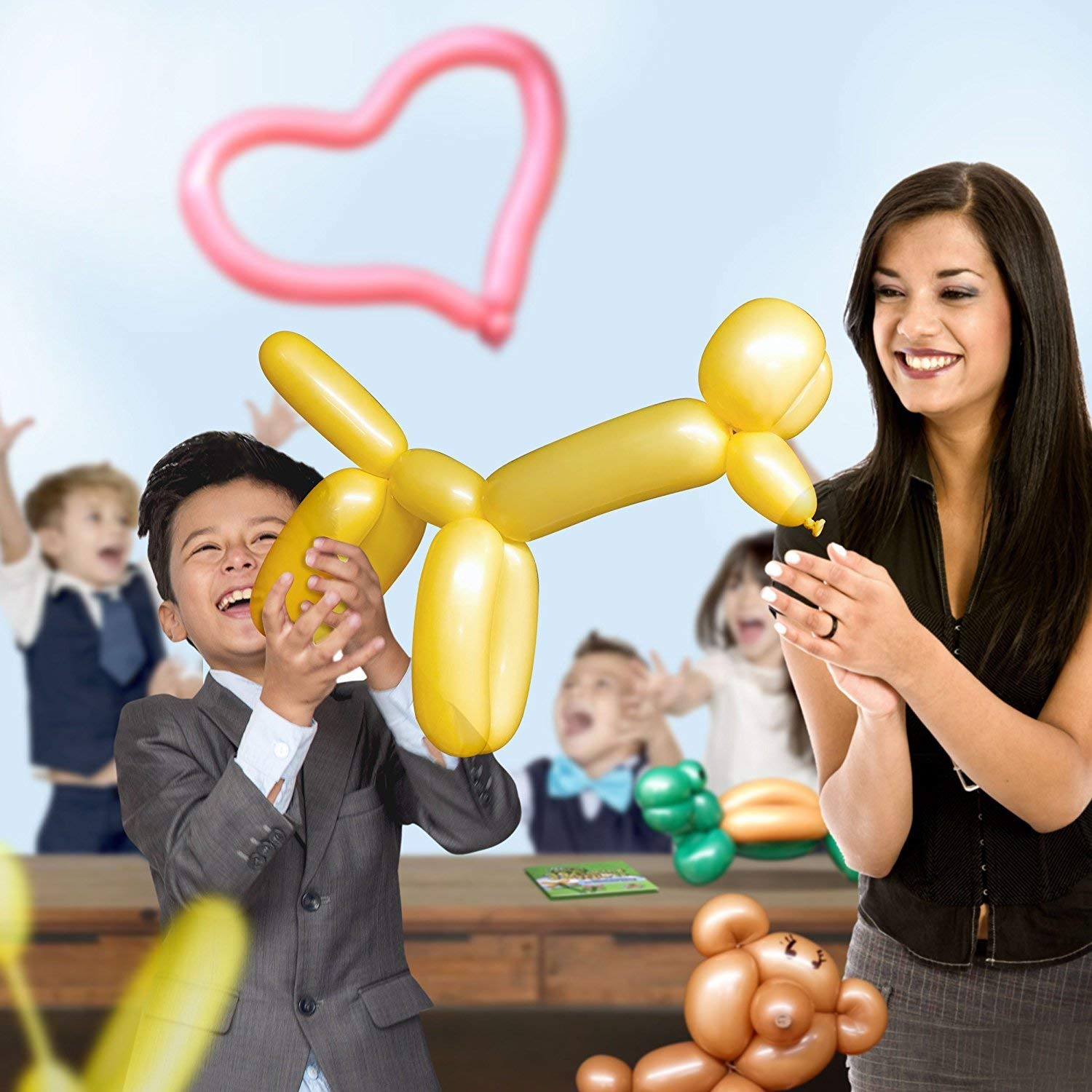 100 Premium Twisting Balloons – Refill Kit for Balloon Animals Art. Long Sculpting balloons for Professionals