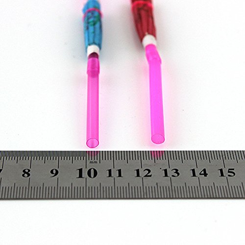 100 Pcs Disposable Umbrella-Shaped Straws Flexible Bendable Table Decor Straws for Hawaiian Tropical Drinks Soft Drinks Cocktail Bars Restaurants Luau Party Supply Beverage Decorations
