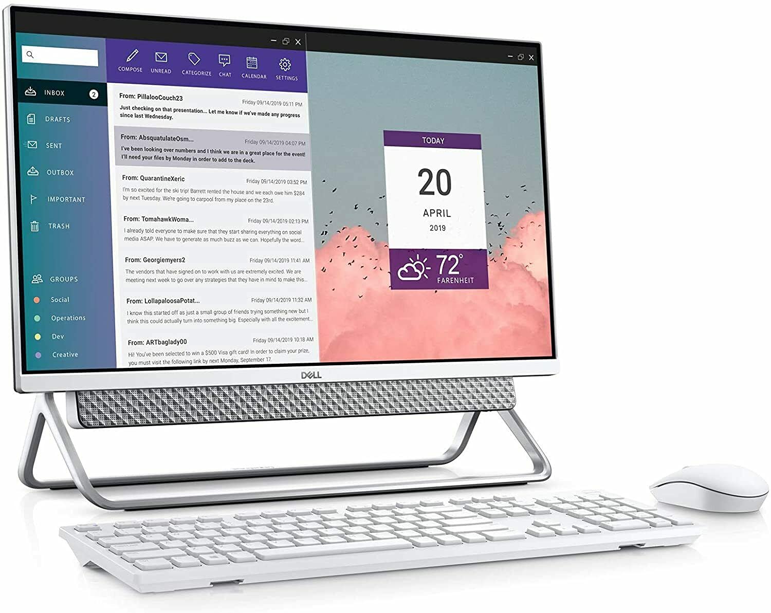 2021 Dell Flagship Inspiron 24 5400 All-In-One Desktop, 23.8 Full-HD (1920 x 1080) Touchscreen, Intel Core 11th Gen i5-1135G7, 8GB RAM, 256GB SSD, WiFi HDMI Webcam, Windows 10 (Renewed)